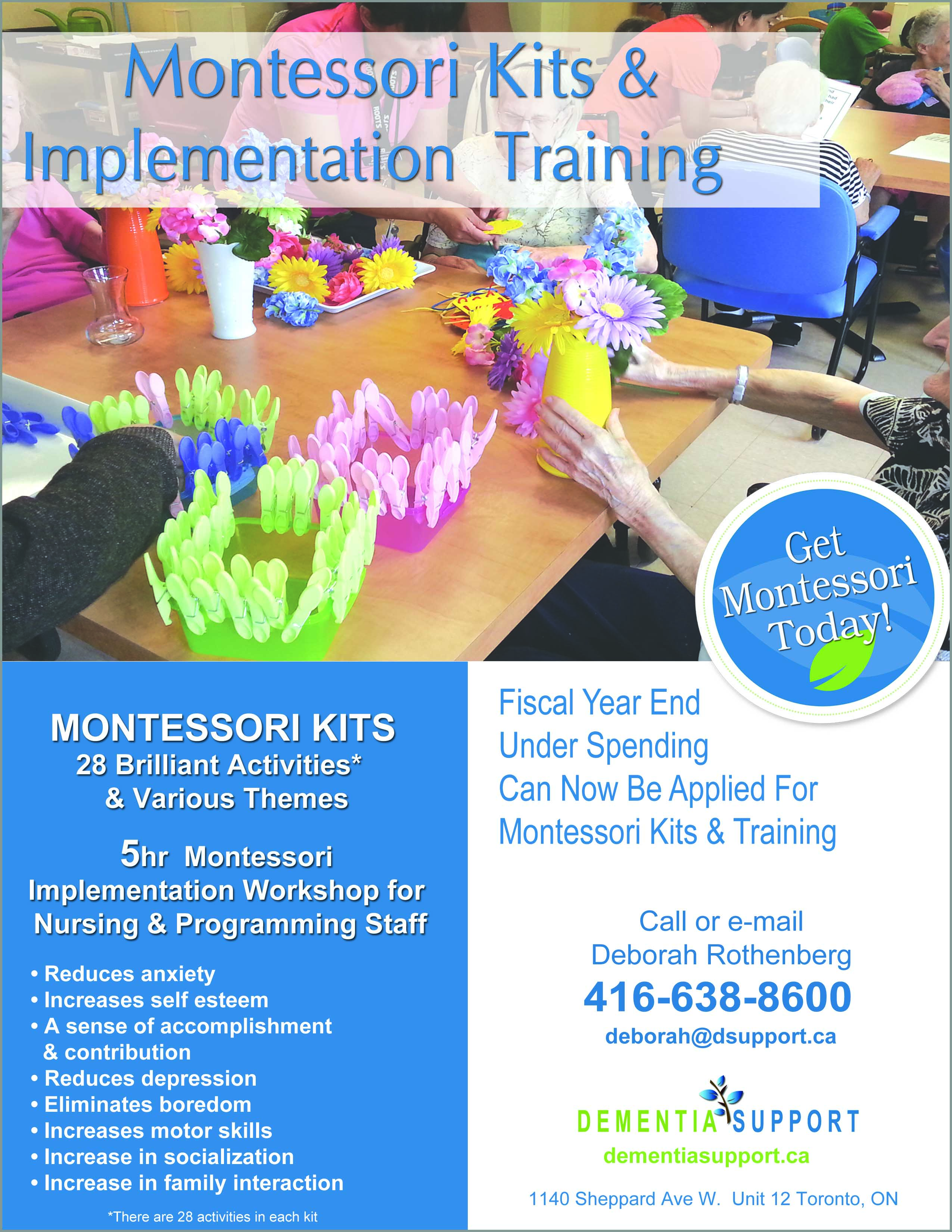 Year End Flyer for Montessori Kits - Dementia Support